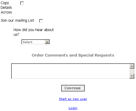 VP-ASP Shopping Cart - Online Help Guides - Customer Information Form
