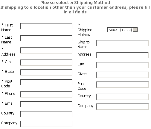 VP-ASP Shopping Cart - Online Help Guides - Customer Information Form