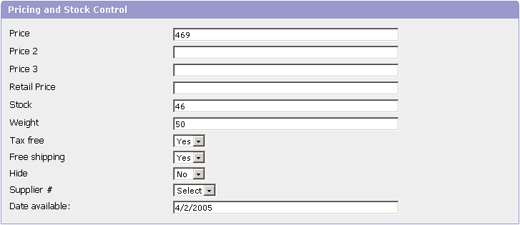 VP-ASP Shopping Cart - Online Help Guides - Adding a Product